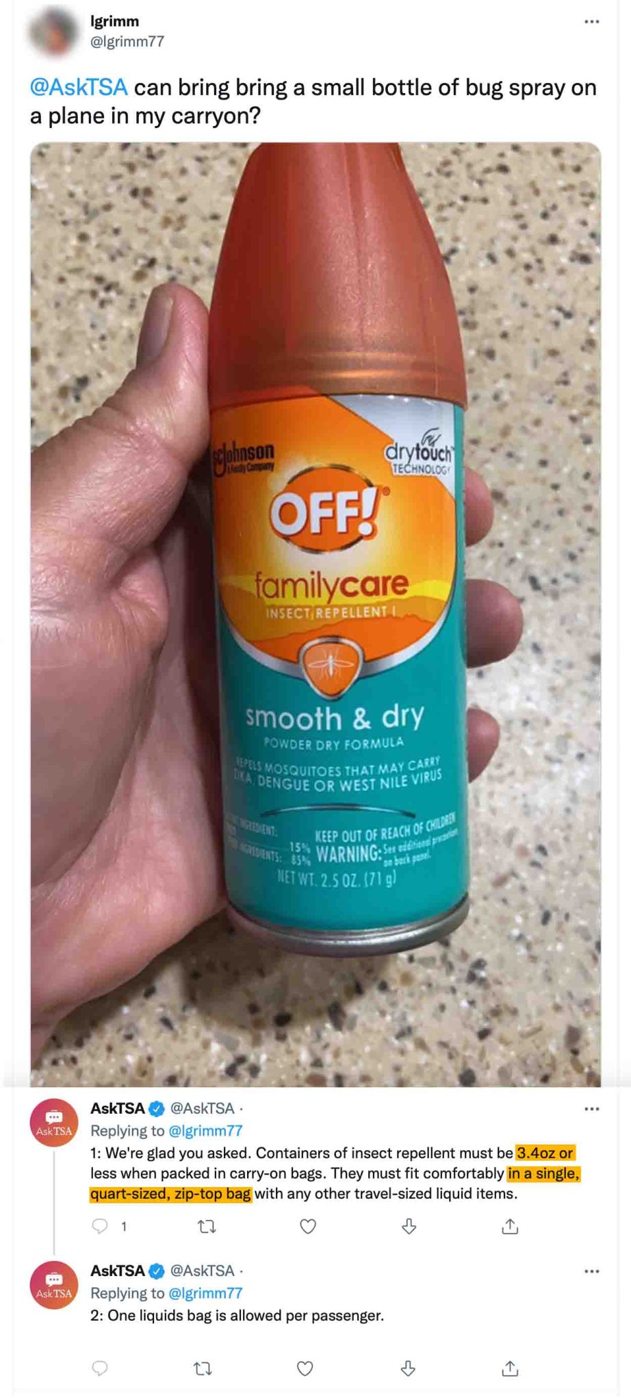 ¡Descubre si podrás llevar repelente de insectos en un avión en 2024 o ...